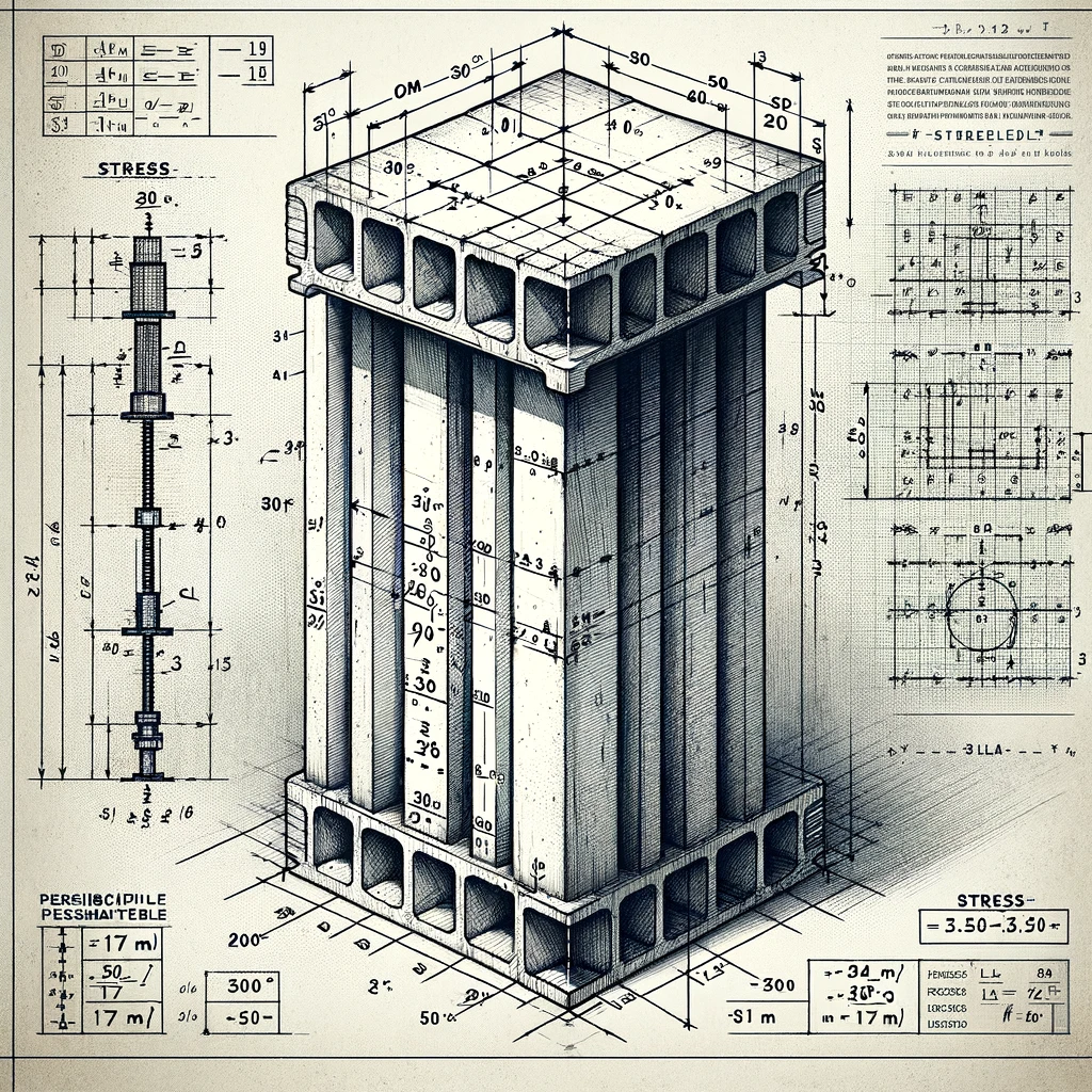 Contrainte de Compression dans un Pilier - Exercice corrigé